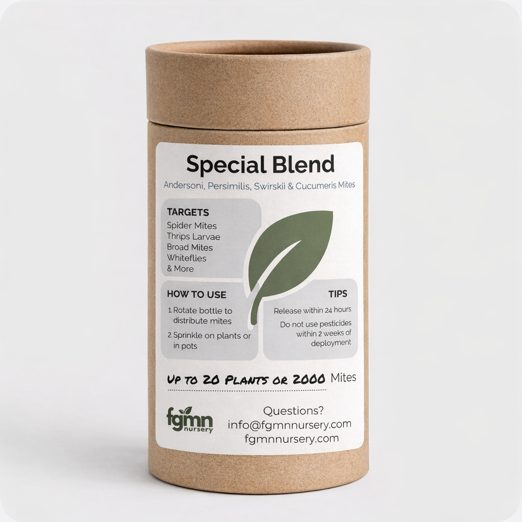 Special Blend Predatory Mite Mix Treatment Bottles - Blessings Grow ...