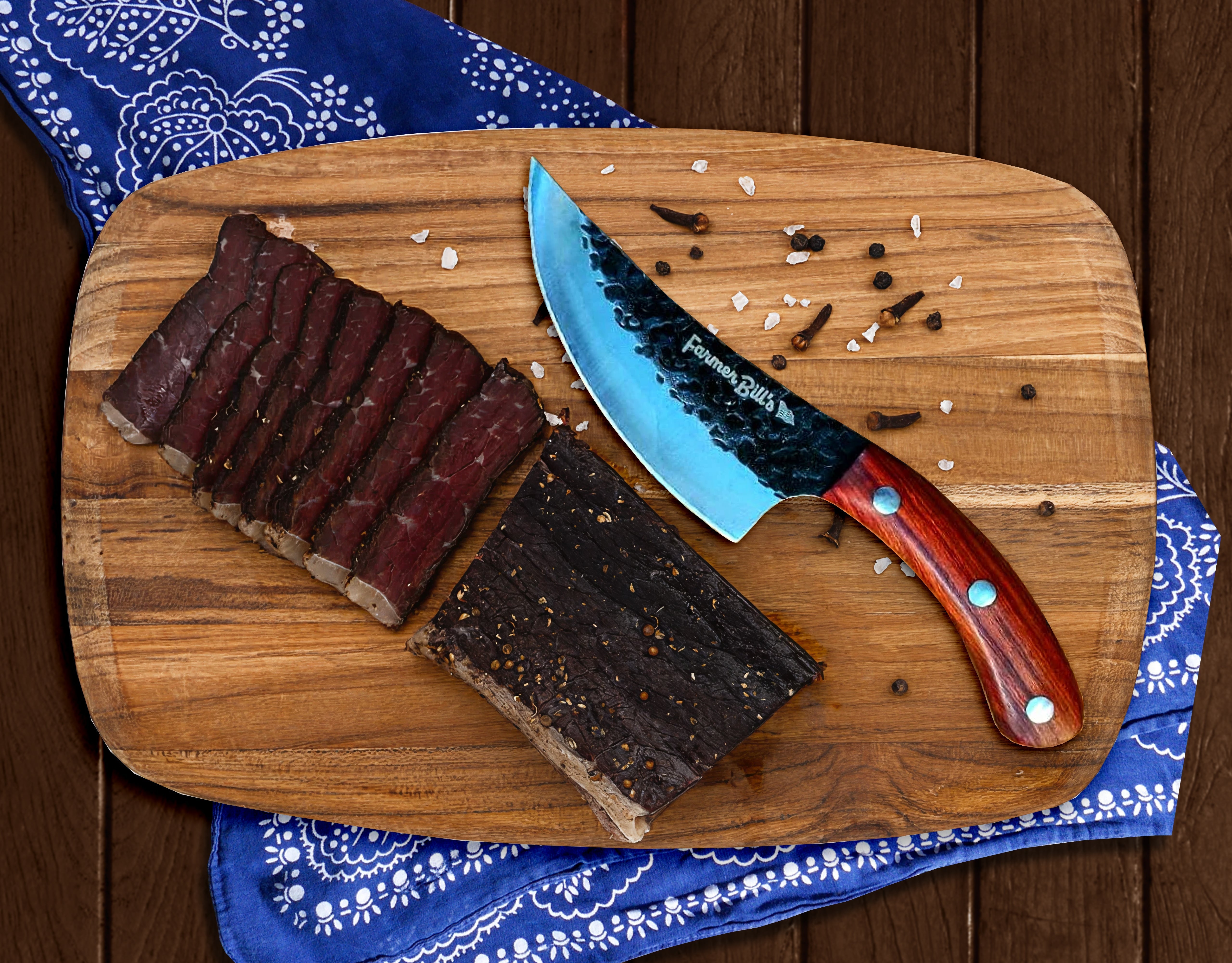 8 oz Original Beef Biltong Slab - Blessings Grow Meadows - Farmer Bill ...