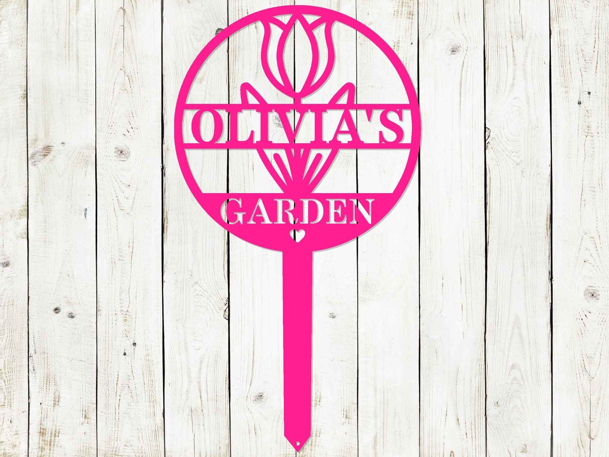 Custom Circle Tulip Garden Sign - Blessings Grow Meadows - Lewis Design ...