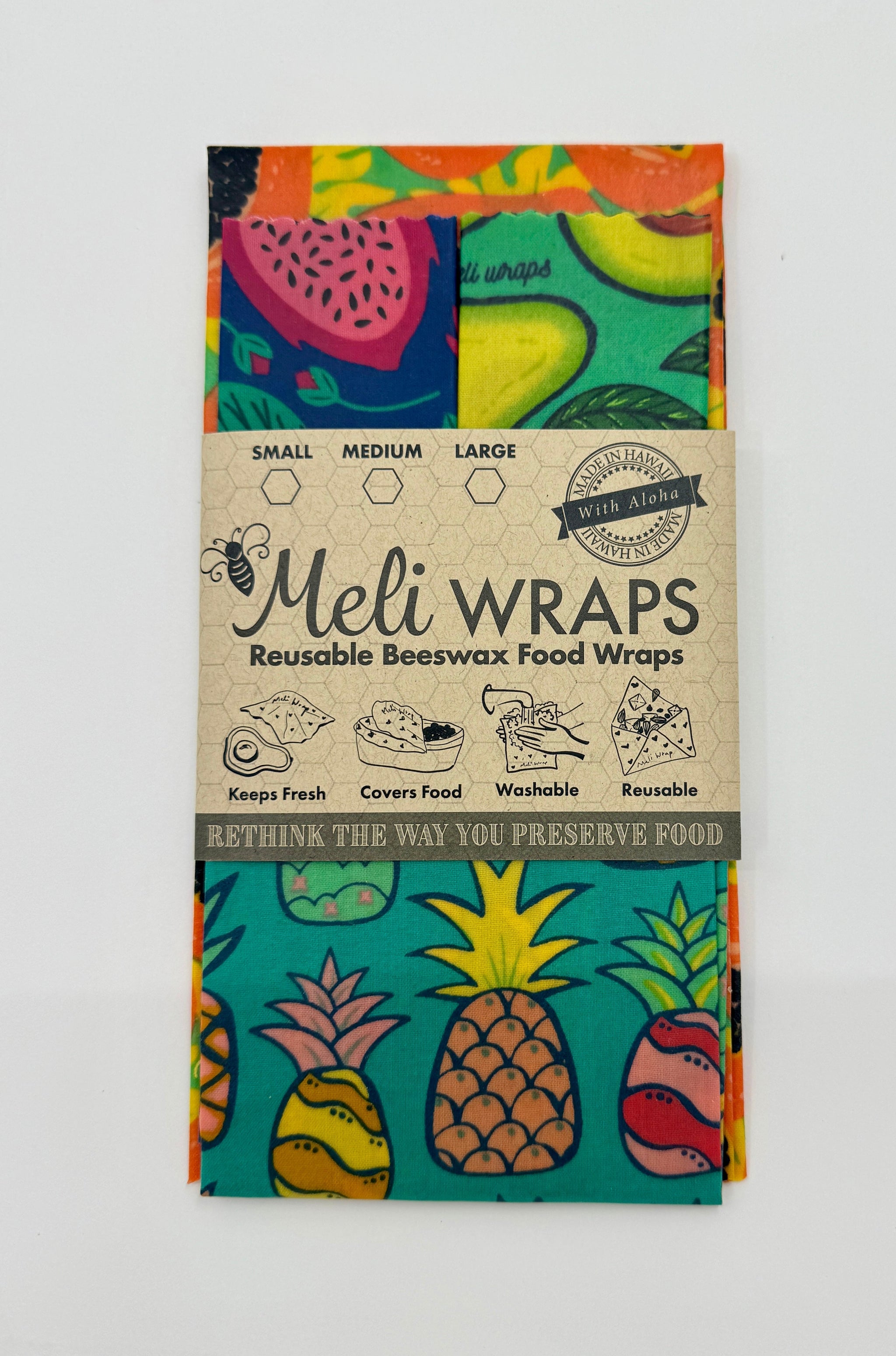 Beeswax Wrap Variety Pack - Fruit Print - Blessings Grow Meadows - Meli ...