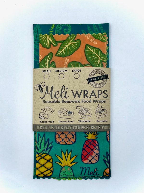 Beeswax Wrap Variety Pack - Hawaiiana Print - Blessings Grow Meadows ...