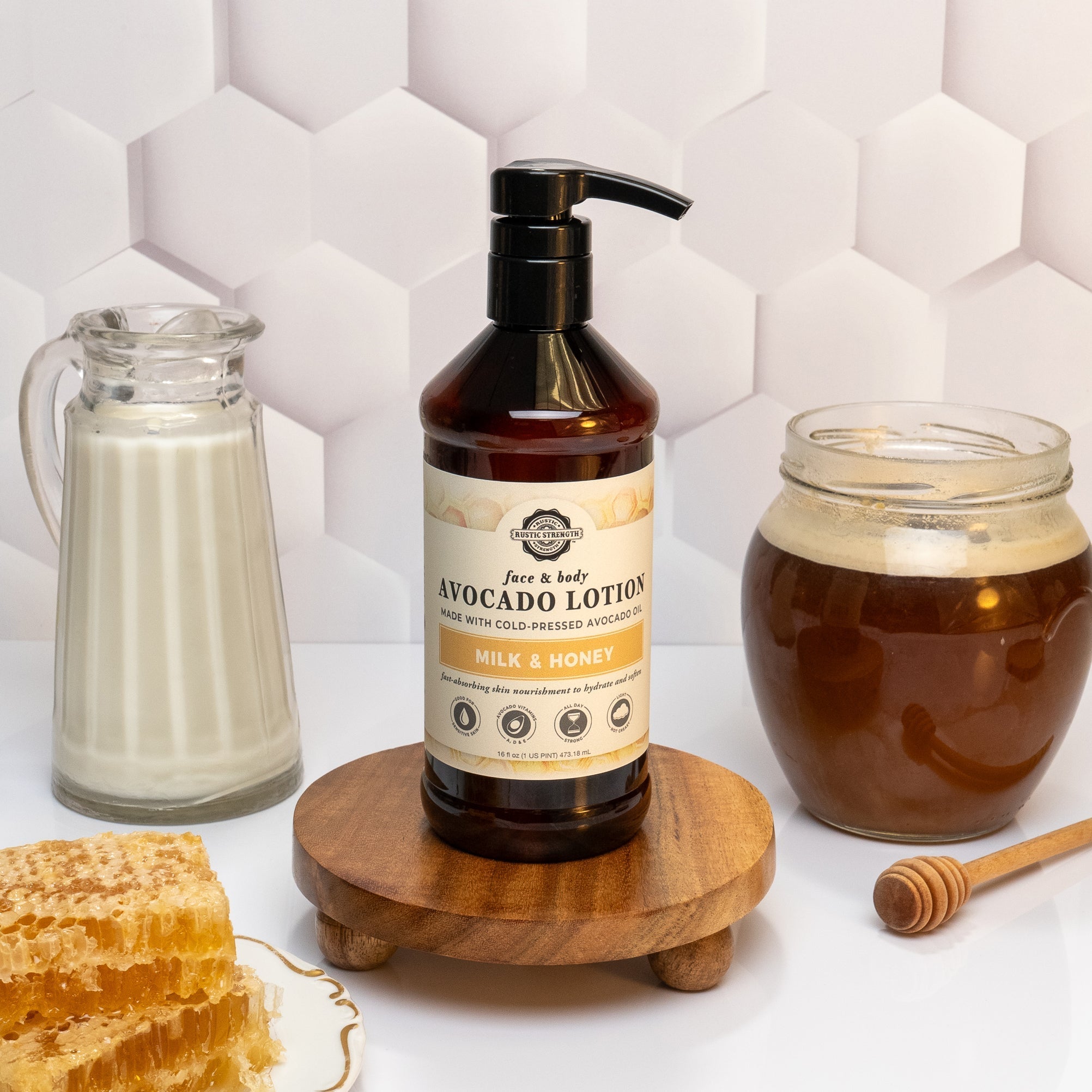 Avocado Lotion | Milk & Honey - Blessings Grow Meadows - Rustic Strength